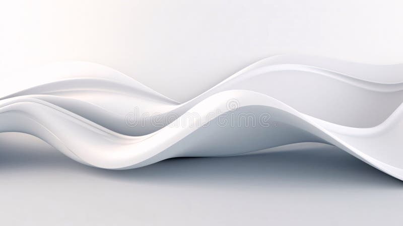 Abstract White Wavy Background. 3d Rendering, 3d Illustration Stock ...