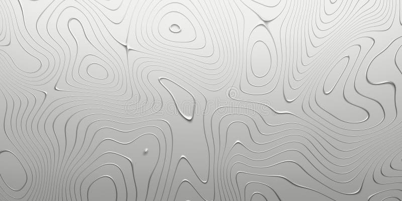 Abstract White Wavy Contour Lines on a Textured Surface Stock ...