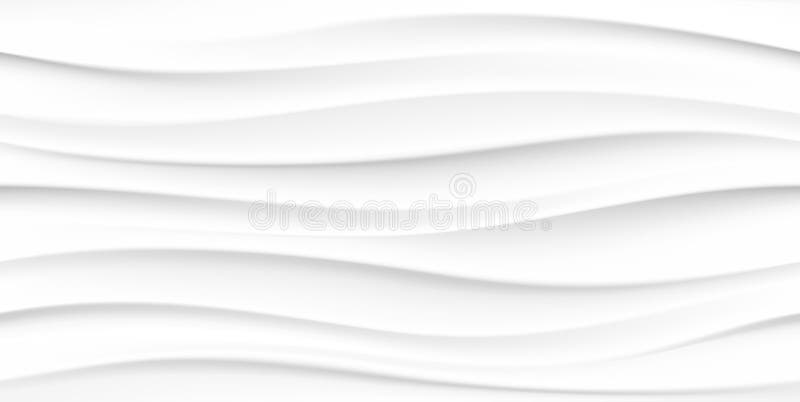 Abstract White Wavy 3d Seamless Texture Stock Illustration ...