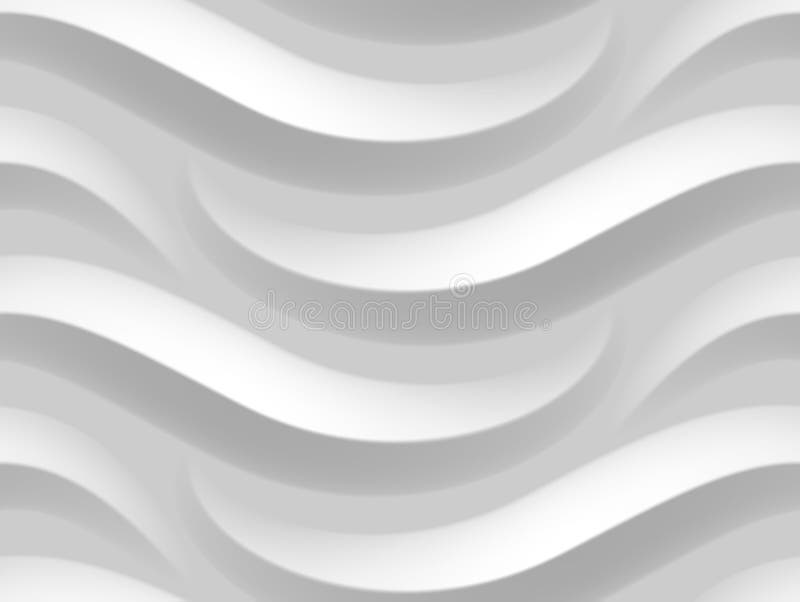 Abstract White Wavy 3d Texture Stock Illustration - Illustration of ...