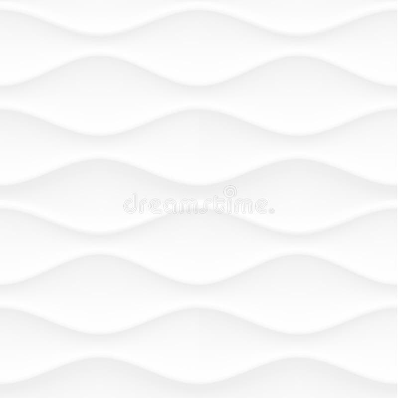Abstract White Wavy 3d Texture Stock Illustration - Illustration of ...