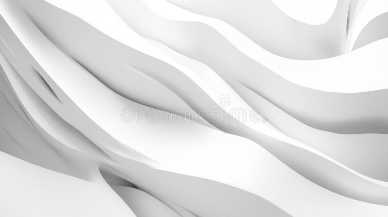 Abstract White Wavy Formed Surface with Shadow and Light Creating ...