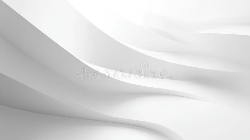Abstract White Wavy Layers Surface Soft Smooth Elegant Design ...