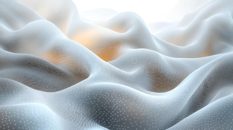 Abstract White Wavy Lines with Dotted Design Background Stock ...