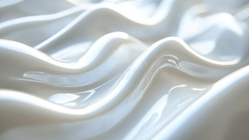 Abstract White Wavy Liquid Surface Stock Illustration - Illustration of ...
