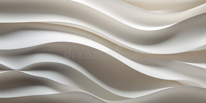 Abstract White Wavy Pattern with Smooth Curves and Shadows in ...
