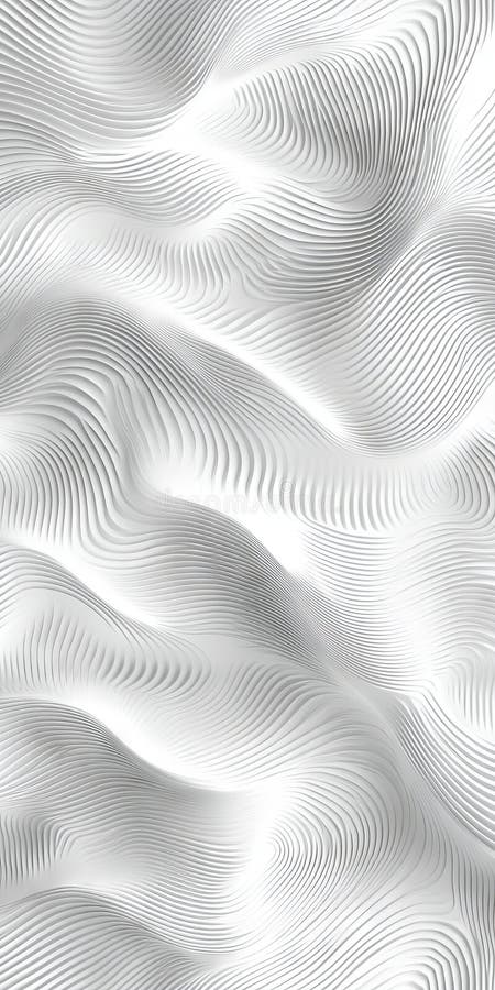 Abstract White Wavy Pattern with Subtle 3D Effect Stock Illustration ...