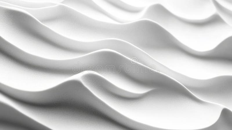 Abstract White Wavy Surface Texture Background Stock Illustration ...