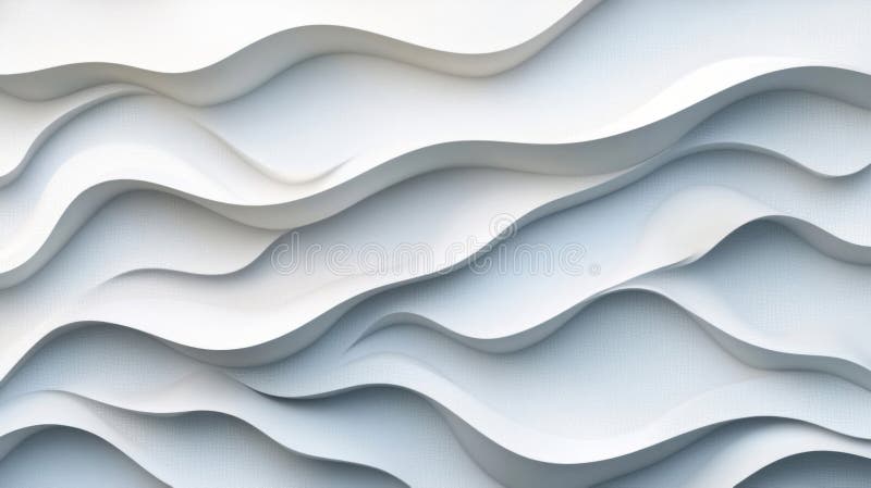 Abstract White Wavy Texture Background Design with Smooth Surface ...