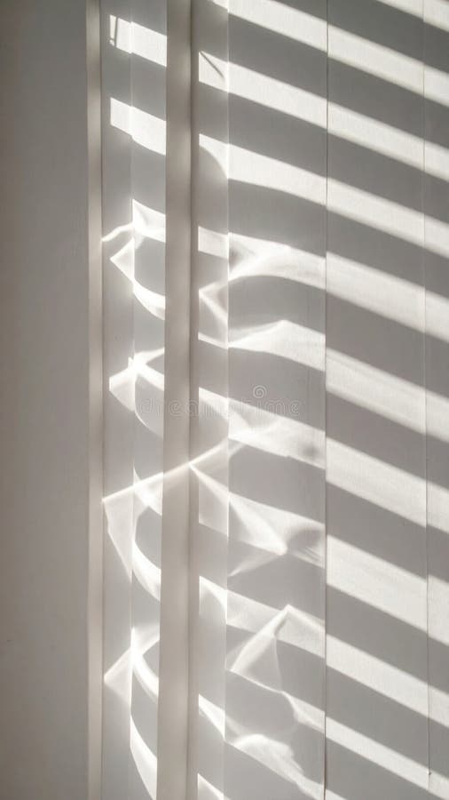 Abstract White Window Blind Sunlight and Shadow Play Creating Texture Pattern Stock Illustration ...