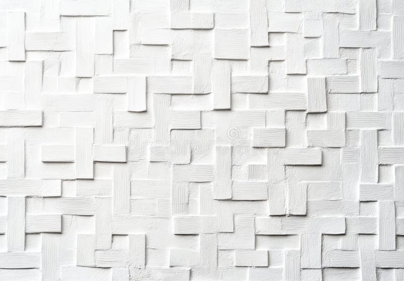 Abstract White Wood Block Geometric Texture Background Stock ...
