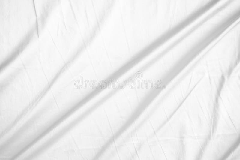 White Wrinkled Bedding Sheet Fabric Texture Background Stock Image ...