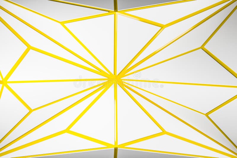 Abstract White and Yellow Geometric Pattern Stock Illustration ...