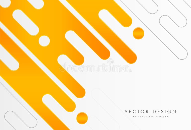 Abstract White Yellow Rounded Shapes Background. Creative Digital ...