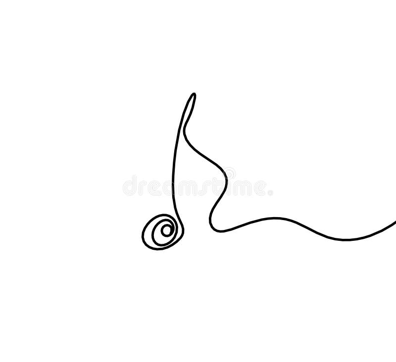 Whole Note with Ledger Line. Vector Illustration Decorative Background ...