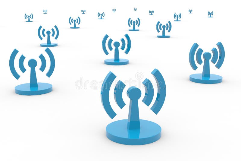 Abstract Wi-fi antennas. stock illustration. Illustration of icon ...