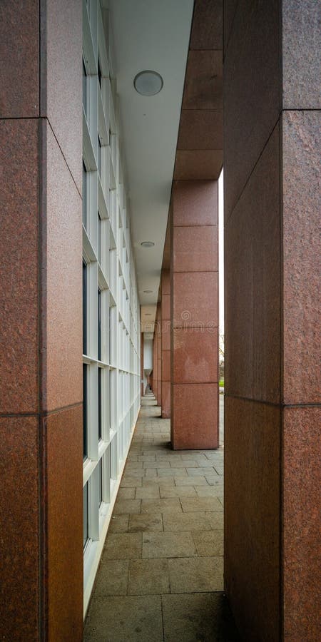 Abstract Wide-angle View of the Narrow Passage between the Granite ...