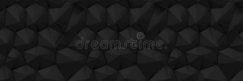 Abstract Wide Polygonal Black Triangle Texture Stock Vector ...