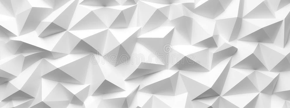 Abstract Wide White Texture with Geometric Triangular 3d Triangles ...