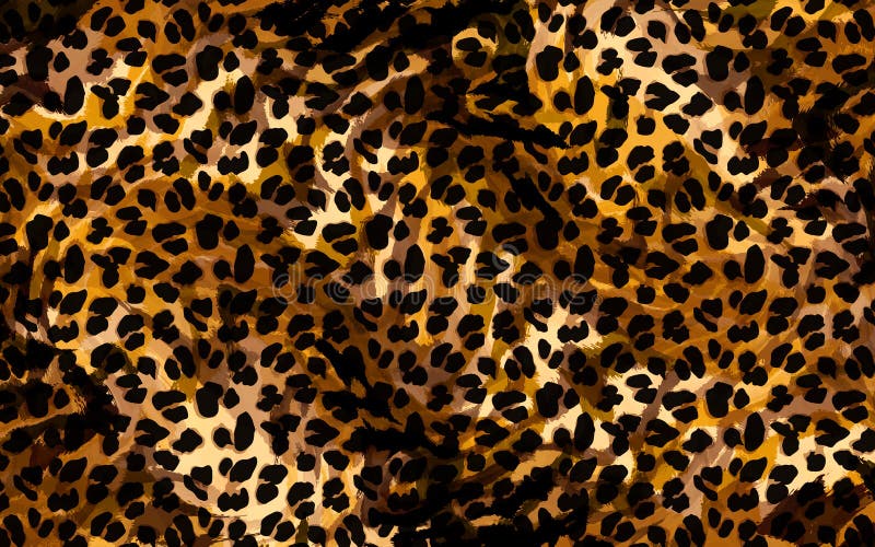 Abstract Wild Leopard Skin Fabric with Fur Texture Stock Illustration ...