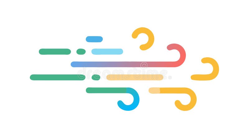 Abstract Wind and Air Currents Flowing Motion Icon, Vector Design ...
