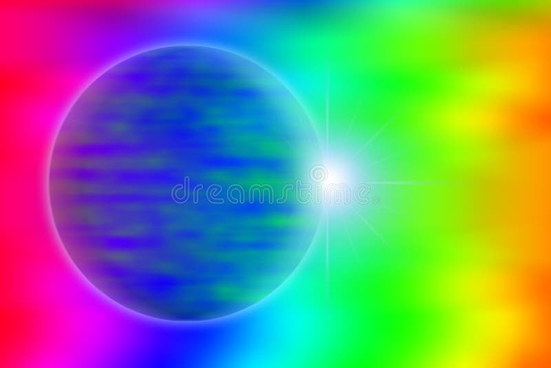 Abstract Wind Color and Planet Effect Stock Illustration - Illustration ...