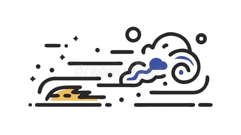 Abstract Wind Flow Technology, Dynamic Air Currents, Vector Design ...