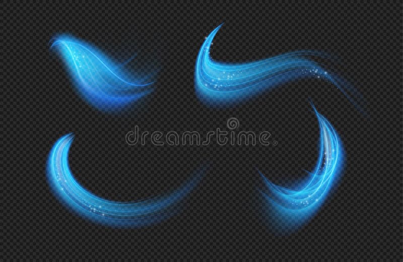 Blowing of Cold Air, Light Twirls with Particles Stock Vector ...