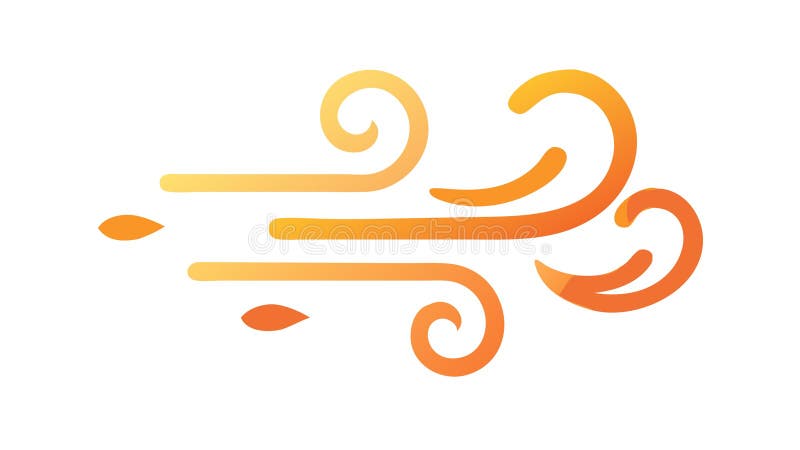 Abstract Wind Swirls, Dynamic Air Flow Element, Vector Design ...