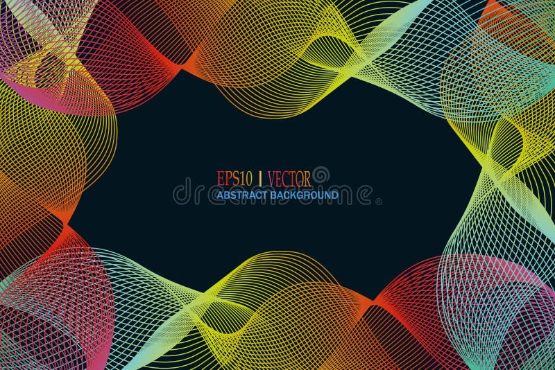 Abstract Winding Ribbon of the Rainbow, Illustration, on Background ...