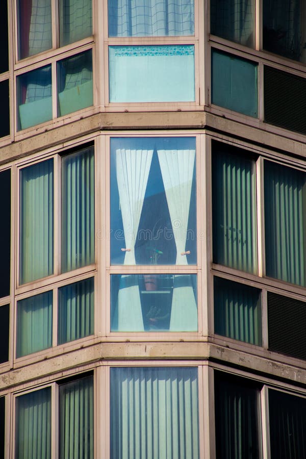 Abstract Window Composition with Pretty Blind Curtains Stock Image ...