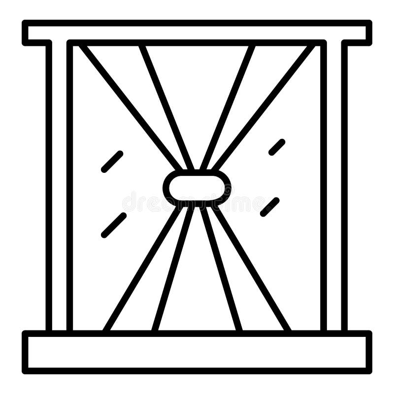 Open Window Curtain Outline Stock Illustrations – 1,286 Open Window ...