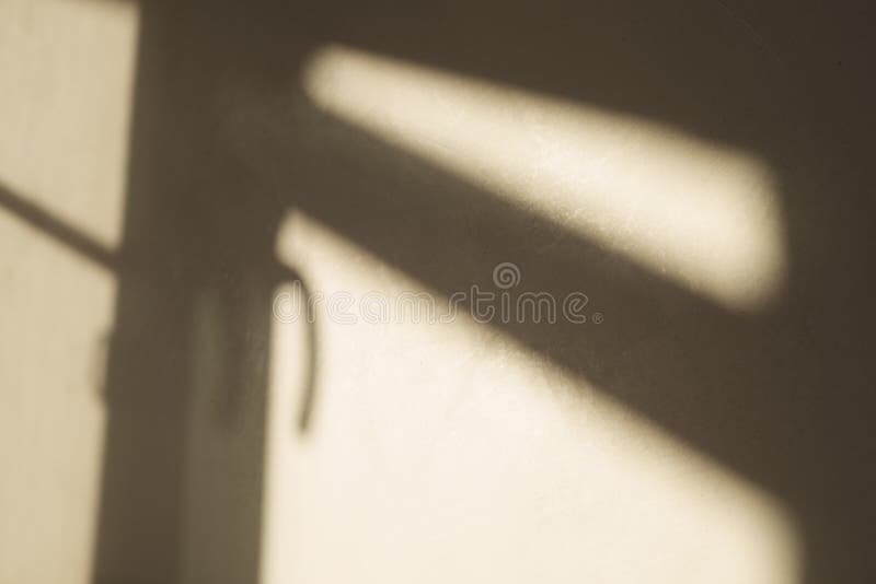 Abstract Window Frame Shadow on Plaster Wall with Natural Light Stock ...