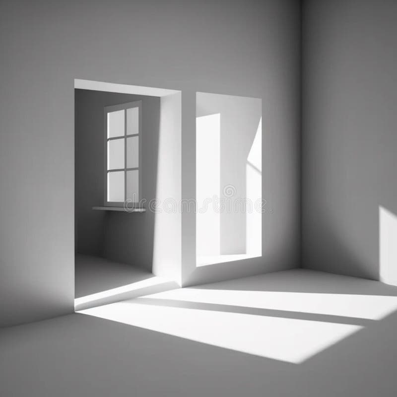 Abstract Window Overlay Shadow Sunlight Design, Generative AI Stock ...