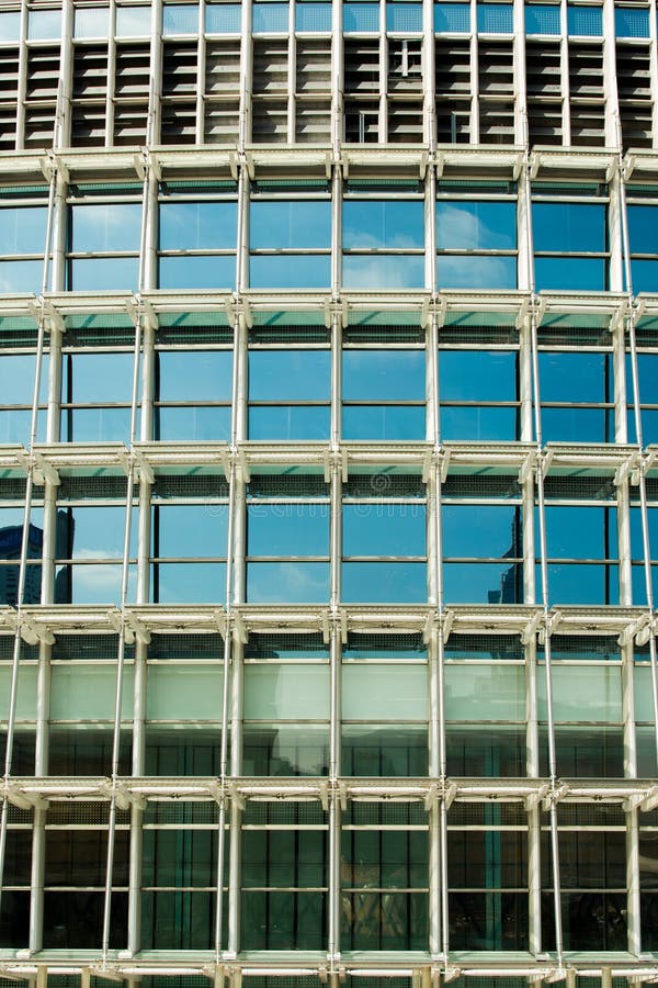 Abstract Windows Glass Fragment of Building Stock Image - Image of grid ...