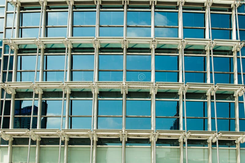 Abstract Windows Glass Fragment of Building Stock Image - Image of grid ...