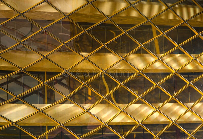 Yellow glass building stock photo. Image of shapes, mall - 33212026