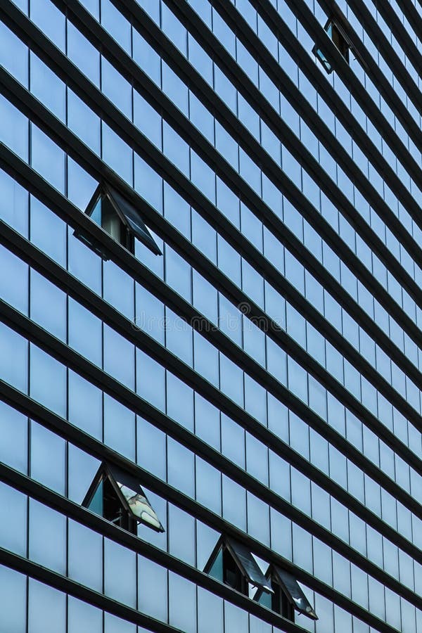Abstract Windows of a Skyscraper - Blue Elegant Perspective Texture ...
