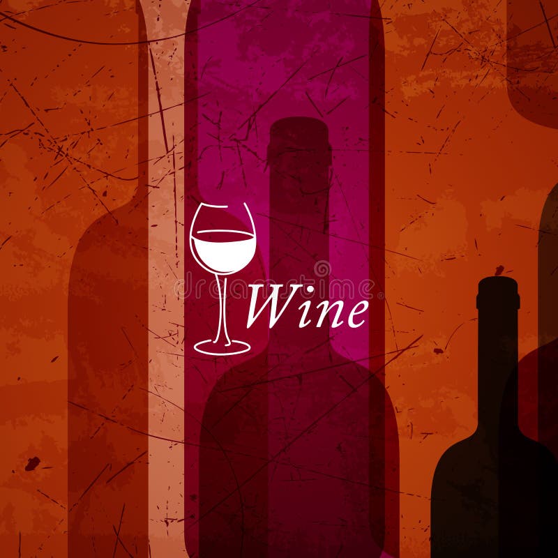 Abstract Wine Elements stock illustration. Illustration of decorative ...