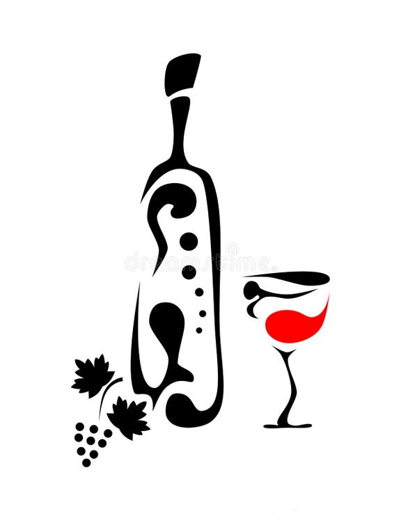 Abstract wine bottle stock vector. Illustration of glass - 15505877