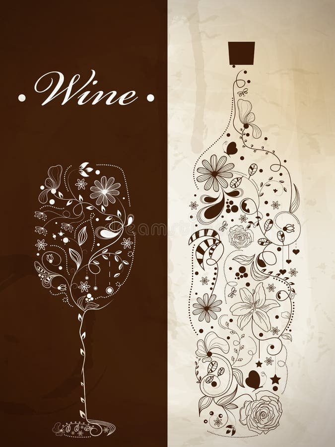 Abstract wine bottle stock vector. Illustration of cork - 22840297