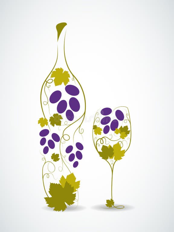 Abstract wine bottle stock vector. Illustration of party - 26223271