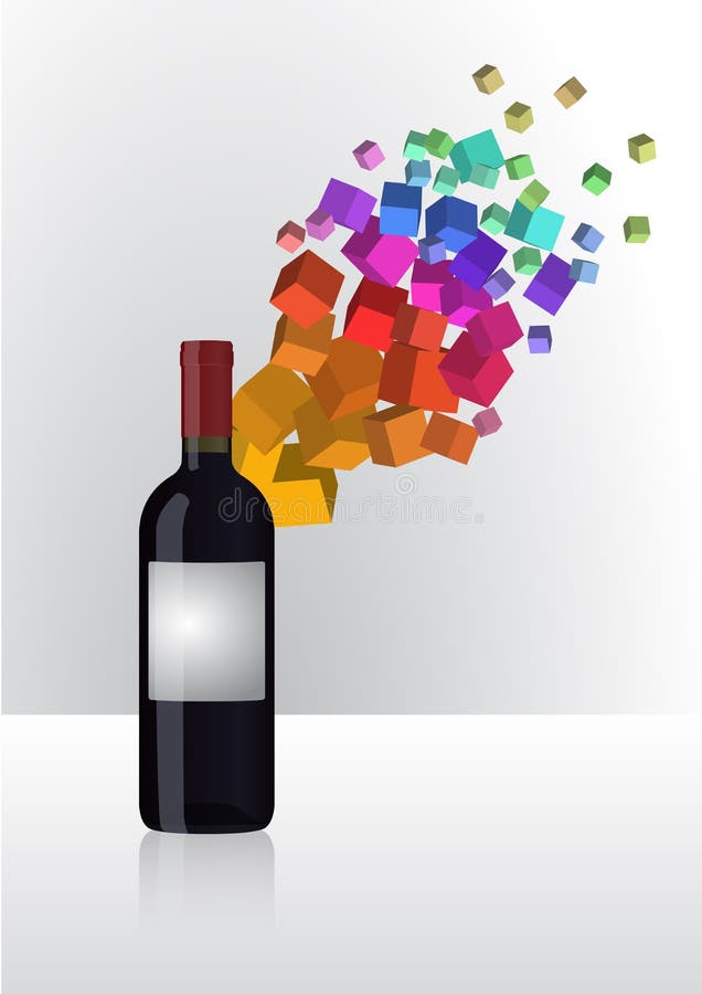 Abstract wine stock vector. Illustration of drink, shape - 54998137