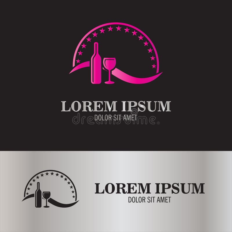 Abstract Wine Bottle and Glass from Molecules. Stock Vector ...