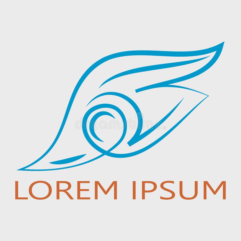 Abstract Wing in Circle - Concept Logo Design. Development Business ...