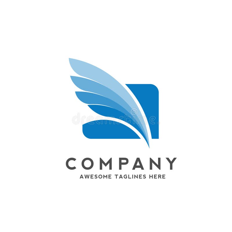 Abstract Wing in Circle - Concept Logo Design. Development Business ...