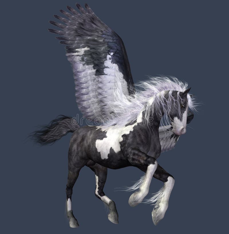 Abstract winged horse stock illustration. Illustration of abstract ...