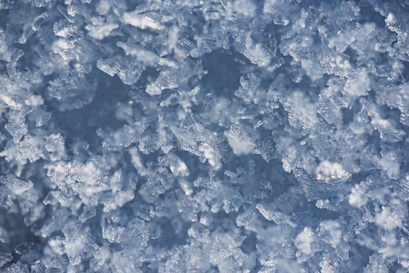 Abstract Winter Background. Snowflakes and Snow Crystals Close Up ...