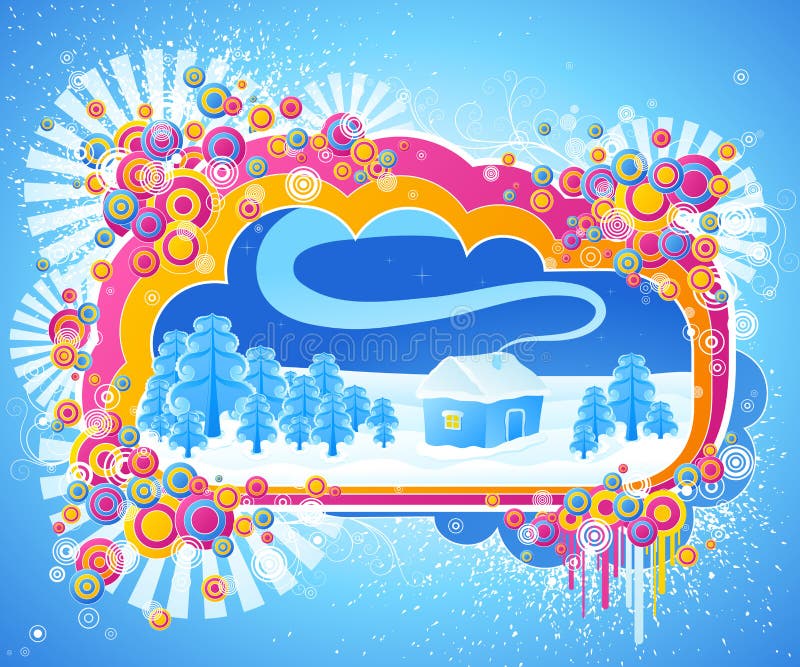 Abstract winter design. stock vector. Illustration of elements - 3658086