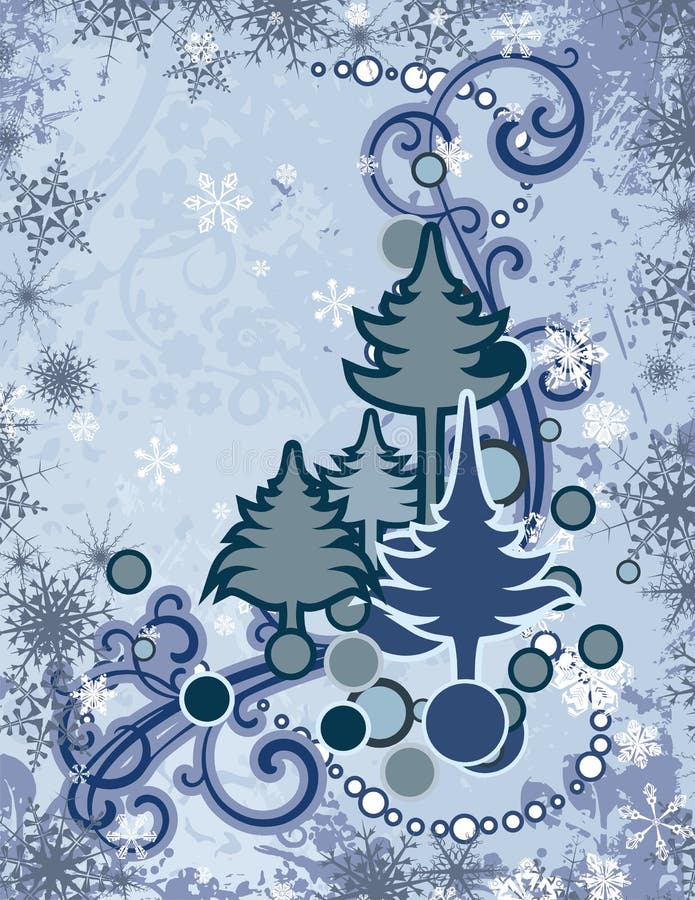 Winter Landscape Blue Scroll Stock Illustrations – 145 Winter Landscape ...